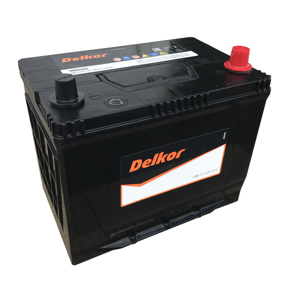 Аккумулятор автомобильный DELKOR 90D26L 6СТ-80 Обр. купить на OZON по ...