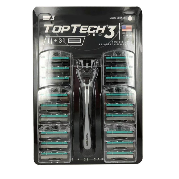 Бритвенный станок TopTech Pro 3, 31 сменная кассета купить на OZON по низкой цене (807469300)