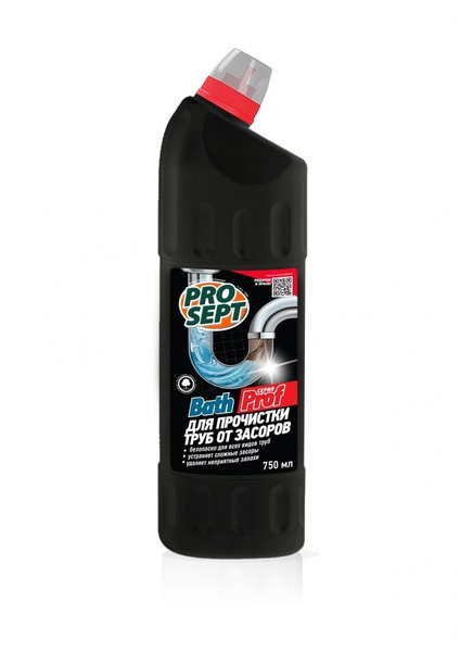Cредство от засоров в трубах Prosept Bath Prof, 1 л купить на OZON по низкой цене (818683822)