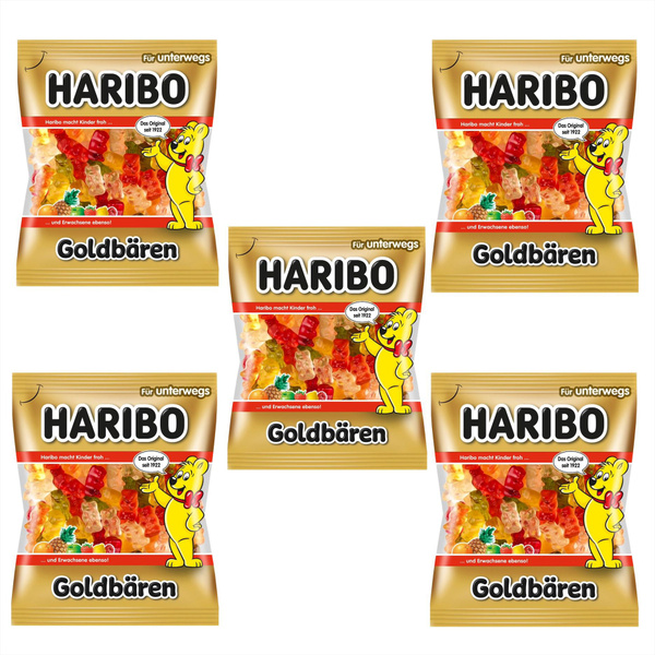 Мармелад жевательный Haribo Goldbaren Харибо Золотые Мишки 5 уп. по 100 ...