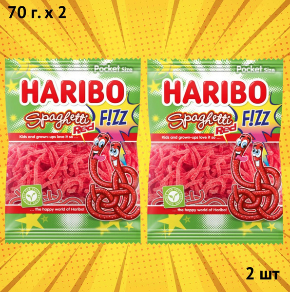 Haribo Spaghetti Red Fizz / Харибо Кислые спагетти мармелад с кислым ...