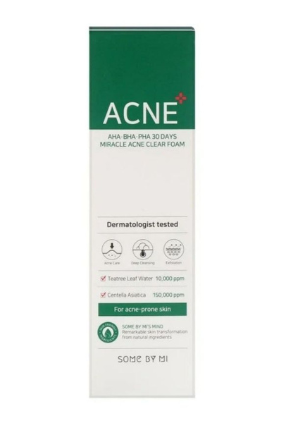 SOME BY MI Acne AHA BHA PHA 30 DAYS MIRACLE ACNE CLEAR FOAM,Пенка для ...