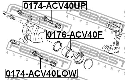 Втулка направляющая тормозного суппорта перед прав лев Febest 0174 ...
