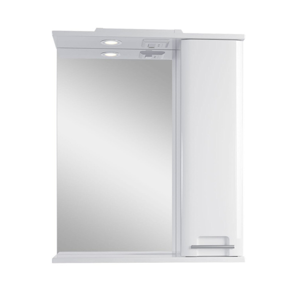 Зеркальный шкаф подвесной SanStar Уника 60 для ванной комнаты белый - купить с доставкой по ...