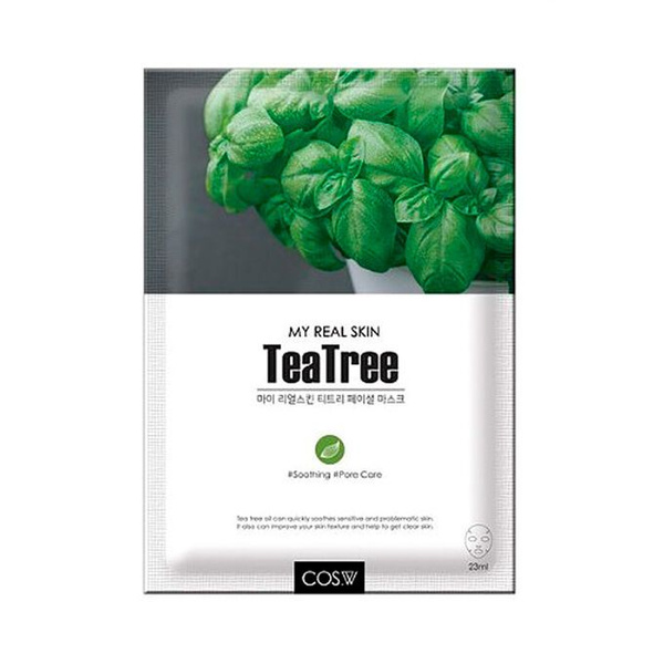 COS.W Набор тканевых масок для лица с экстрактом чайного дерева My Real ...