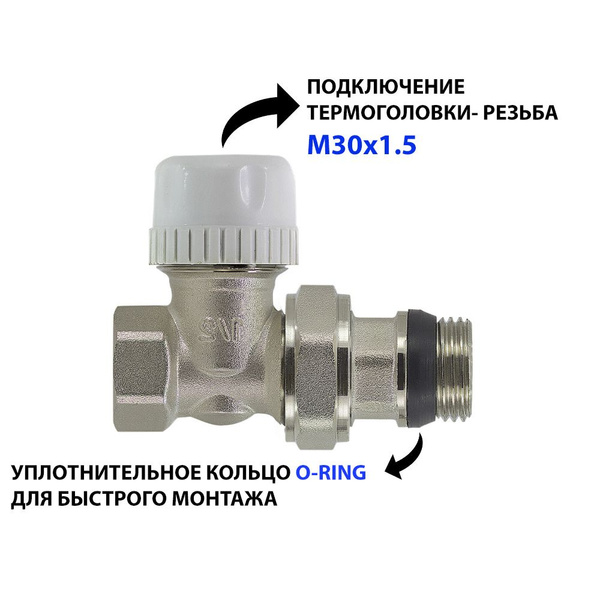 Вентиль радиаторный термостатический TIM (ZEISSLER) 1/2 - купить по ...