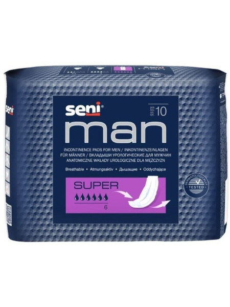 Урологические прокладки для мужчин Seni Man Super вкладыши мужские Сени ...