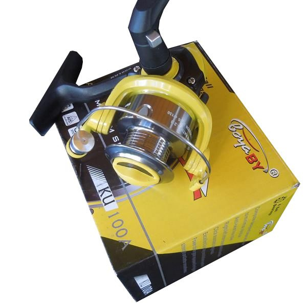 Катушка BoyaBY KU-100_желтый, С передним фрикционом, 1000, Передний фрикцион купить по низкой ...