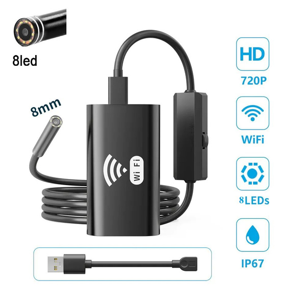 Камера эндоскоп Wi-Fi F99 2MP 720P с подсветкой 8LED 1,5метра купить на ...
