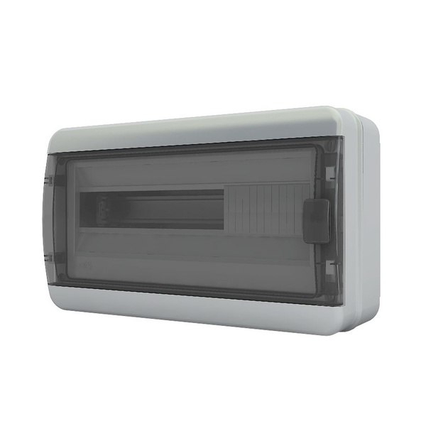 Щит навесной Tekfor , 18 мод., IP65, прозрачная черная дверца (типа ЩРН-П-18) TEKFOR BNK 65-18-1 ...