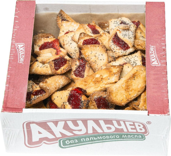 Печенье Акульчев Купелька Сдобное с малиной 750г - купить с доставкой ...