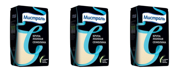 Мистраль Крупа манная Семолина, 450 г ,3 уп. - купить с доставкой по ...