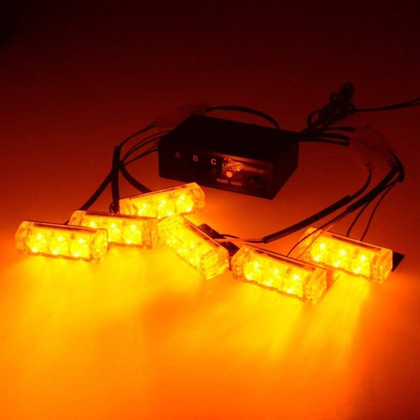 Проблесковый маячок на решетку радиатора автомобиля 6x3 LED 12V ...