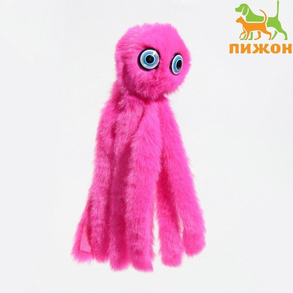 Игрушка для кошек "Осьминожек" из искусственного меха , до 19 см ...
