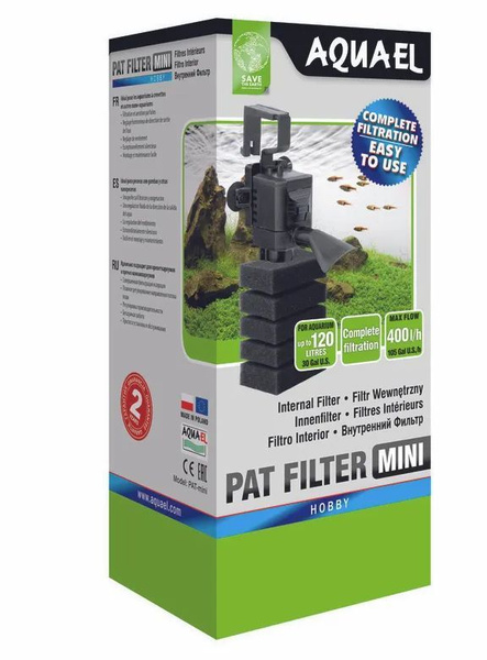 Внутренний фильтр AQUAEL PAT FILTER MINI для аквариума до 120 л (400 л ...