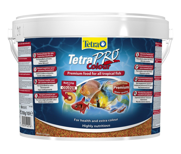 Tetra - Корм для всех декоративных рыб для окраса чипсы, ведро 10 л ...