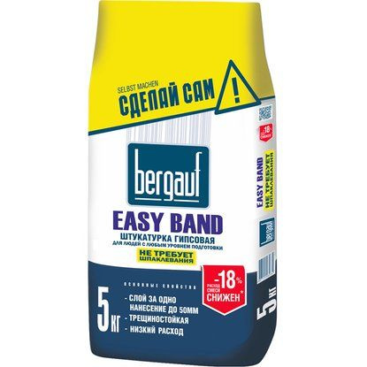 Штукатурка гипсовая BERGAUF Easy Band 5кг купить на OZON по низкой цене ...
