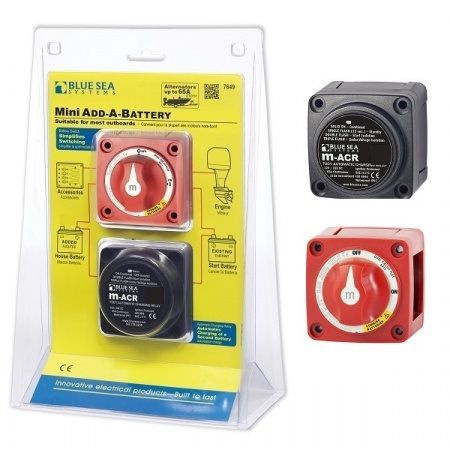 Набор подключения второго АКБ BlueSea Mini Add-A-Battery Kit, 65 А ...