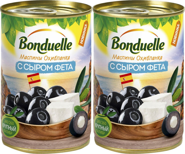 Маслины Bonduelle Охибланка фаршированные сыром, комплект: 2 упаковки по 300 г - купить с ...