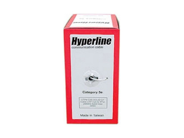 Кабель Hyperline Кабель UTP indoor 4 пары категория 5e UUTP4-C5E-S24-IN ...