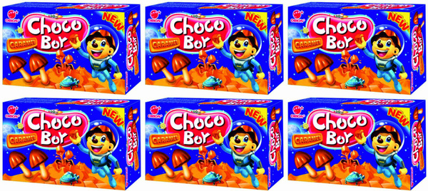 Печенье Orion Choco Boy в форме грибочка с карамелью, комплект: 6 ...