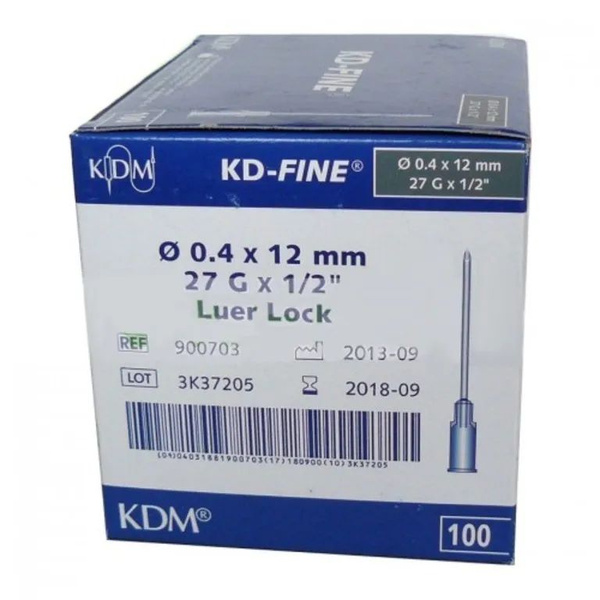Игла 27G (0,4x12мм) KD-FINE СТЕР. инъекционная одноразовая - купить с ...