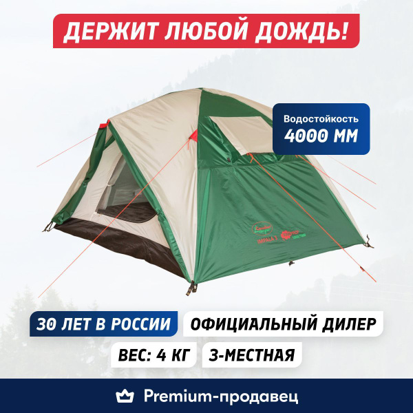 Палатка 3-местная Canadian Camper Impala 3 - купить по выгодной цене в ...