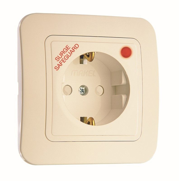 Розетка с заземлением и сетевым фильтром Makel Lillium 16а 220в кремовая, 18012139 - купить по ...