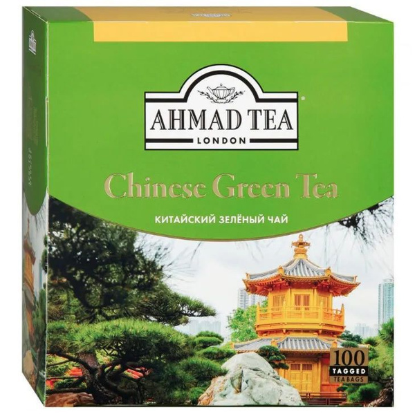 Чай в пакетиках зеленый Ahmad Tea Chinese Green Tea 100 шт купить с