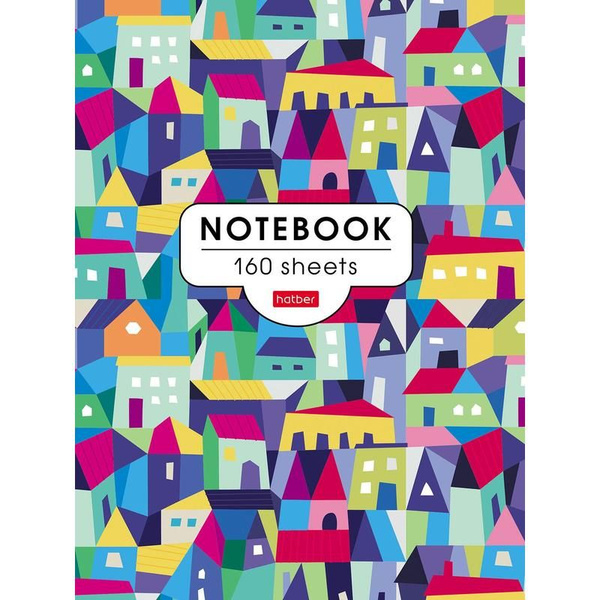 Тетрадь на кольцах Hatber, со сменным блоком, А5, 160 листов в клетку, обложка картон, Городок ...