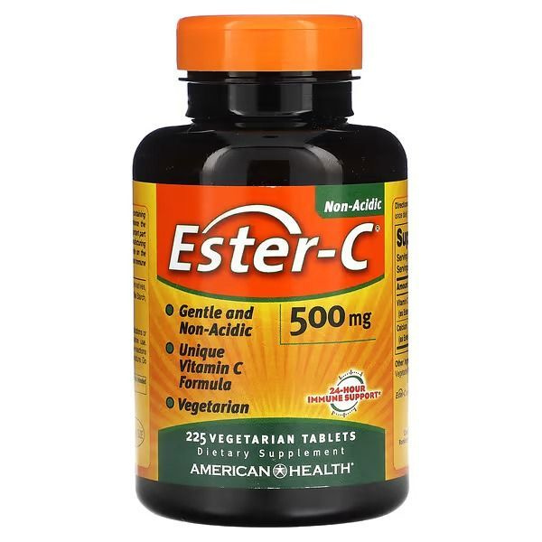 American Health, Ester-C, 500 мг, 225 вегетарианских таблеток купить на ...