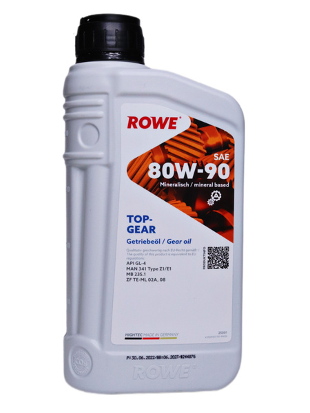 Трансмиссионное масло ROWE HIGHTEC TOPGEAR SAE 80W-90 - купить по ...