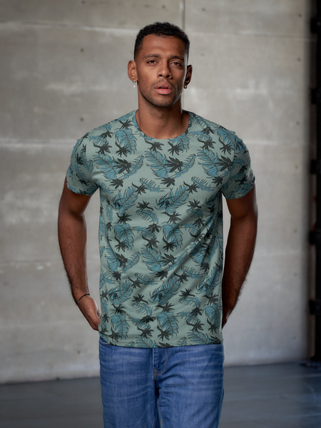 Футболка T-RONE menswear, размер 48, цвет светло-зеленый, зеленый, 100% ...