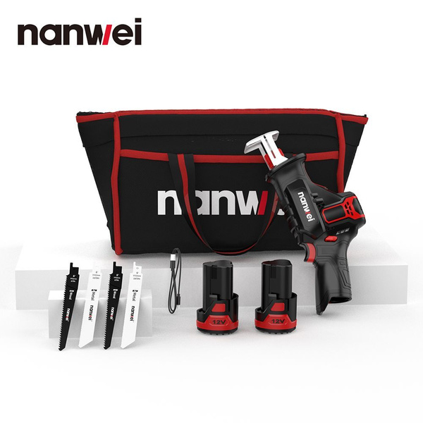 Пила сабельная NANWEI Мини/12В/самозажимной патрон/розетка для зарядки ...