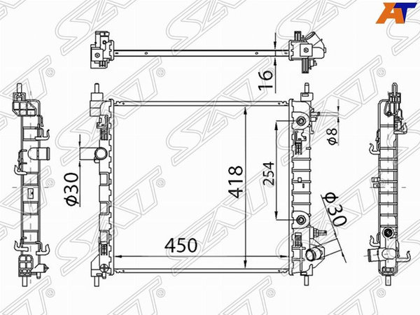 Радиатор охлаждения для Равон Р2 2016-2021, Ravon R2 радиатор ...