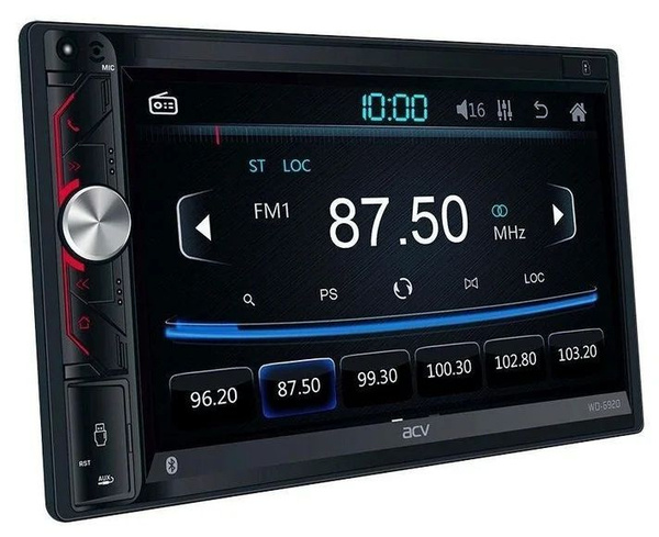 Авто-магнитола 2 DIN ACV WD-6920, черный2 DIN - купить в интернет-магазине OZON с доставкой по ...