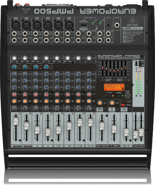 BEHRINGER PMP500 активный микшерный пульт, 12 каналов, мощность 500 Вт ...