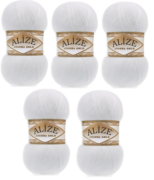 Пряжа Angora Gold, Ализе Ангора Голд, состав: 20% шерсть - 80% акрил ...