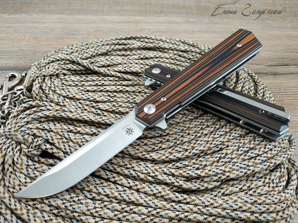 FIVE PRO Складной нож флиппер Rubicon classic brown сталь D2 купить на ...