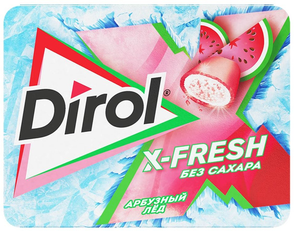 Жевательная резинка Dirol X-Fresh Арбузный лед 16г - купить с доставкой ...