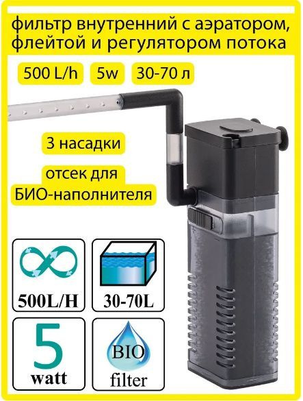 Фильтр аквариумный для всех видов рыб и рептилий Barbus FILTER 046 ...