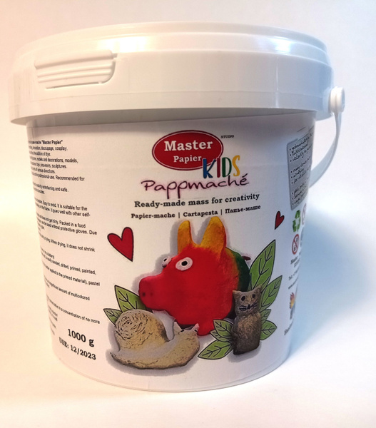 Папье-маше "Master Papier Kids" готовая пластичная масса для творчества ...