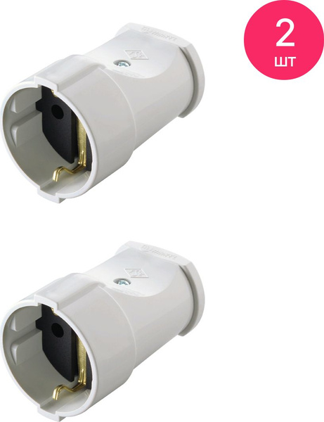 Розетка переносная Makel / Макел Гнездо штепсельное с заземлением 2Р 250В 16А IP20, 10003 ...