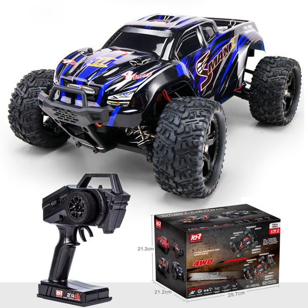 Радиоуправляемый монстр Remo Hobby SMAX (синий) 4WD 2.4G 1/16 RTR ...