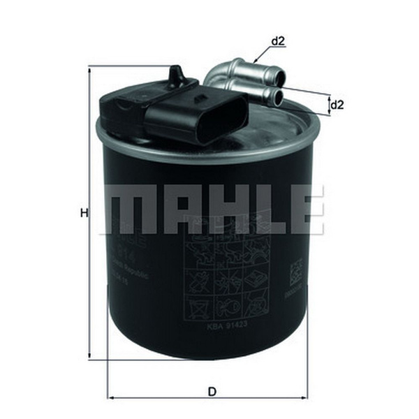 Фильтр топливный MAHLE KL914;KL 914 - купить по выгодным ценам в ...