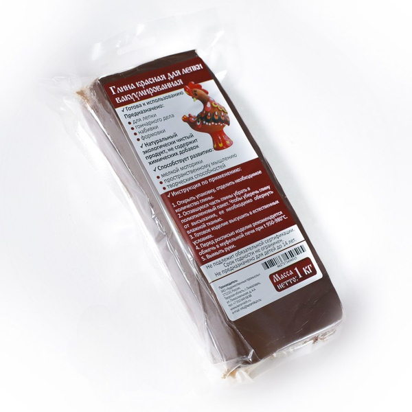 Натуральная красная вакуумированная глина для лепки — купить в интернет ...