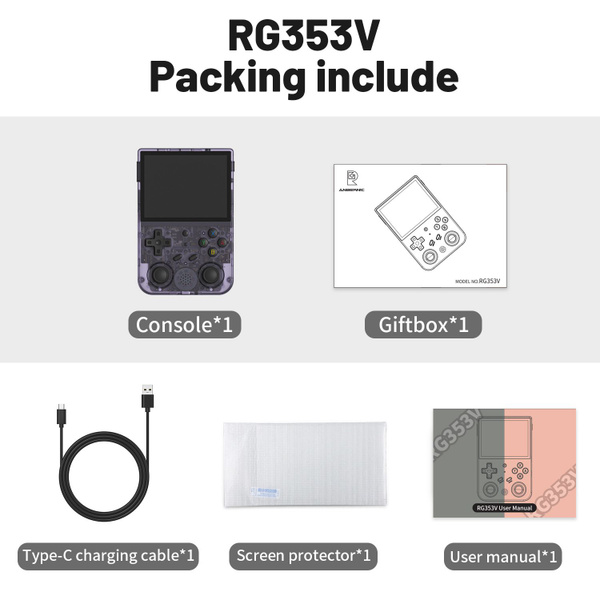 Портативная игровая консоль Ambernick RG353V, 3,5"OCTA640*480Android11 ...