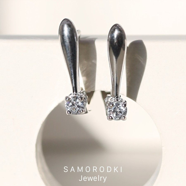 SamoroDki Jewelry Серьги ювелирные Серебро родированное 925 пробы ...