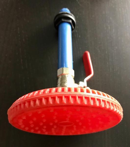 Лейка для летнего душа на дачу в сад с шаровым краном 1/2" D 12,5см ...