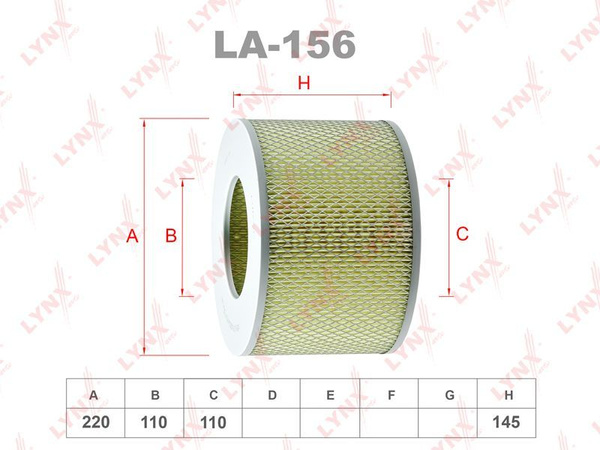 Фильтр воздушный LYNXauto LA - купить по выгодным ценам в интернет-магазине OZON (1437800191)